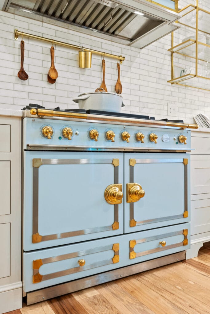 Luxury Mint Hill Kitchen with La Cornue French Range | DGK Charlotte